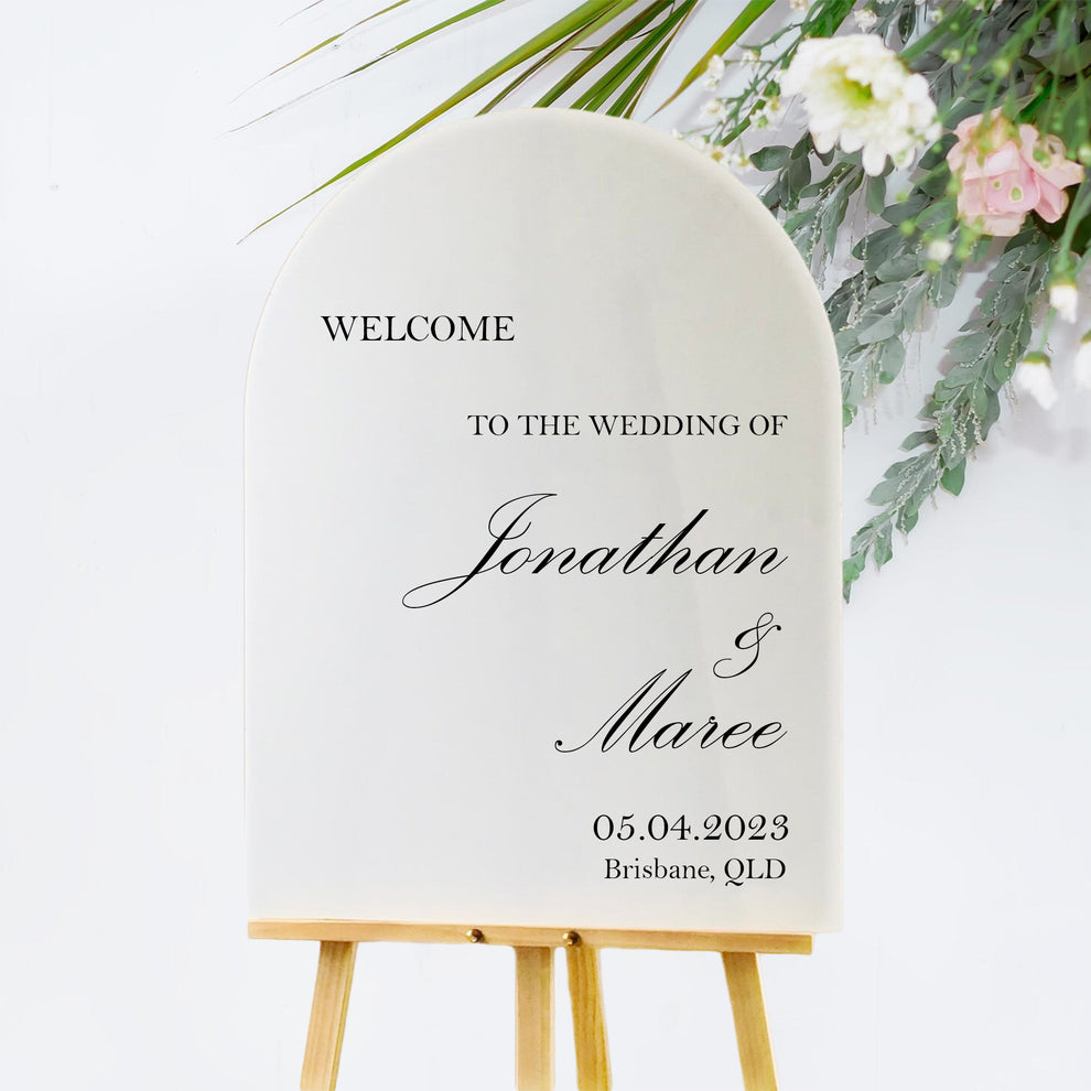 Arch Acrylic Welcome Sign – Laser Dragon